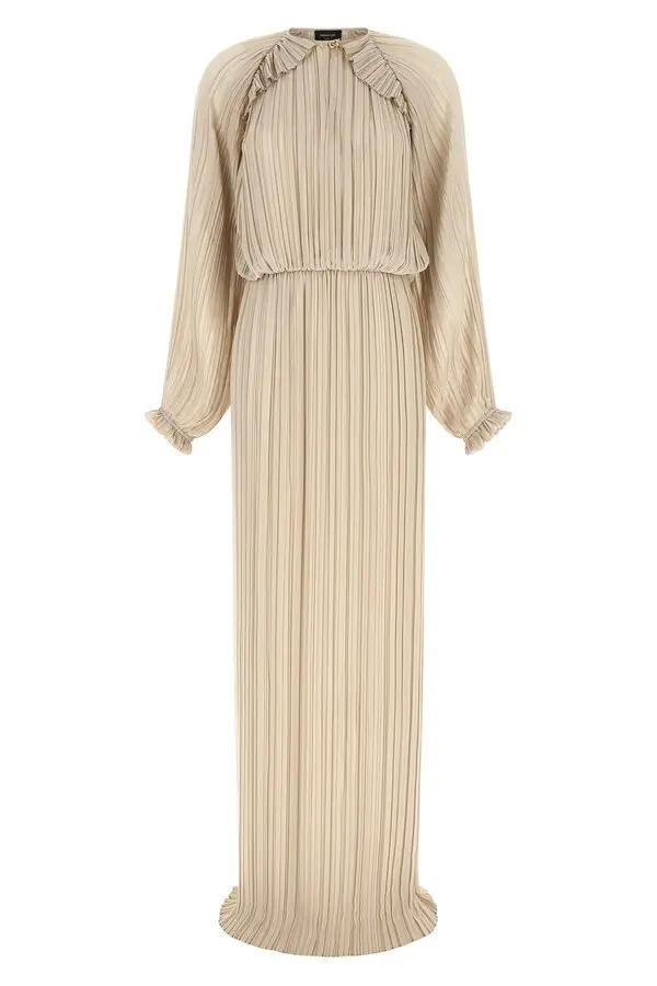Fabiana Filippi Long Pleated Dress - Beige