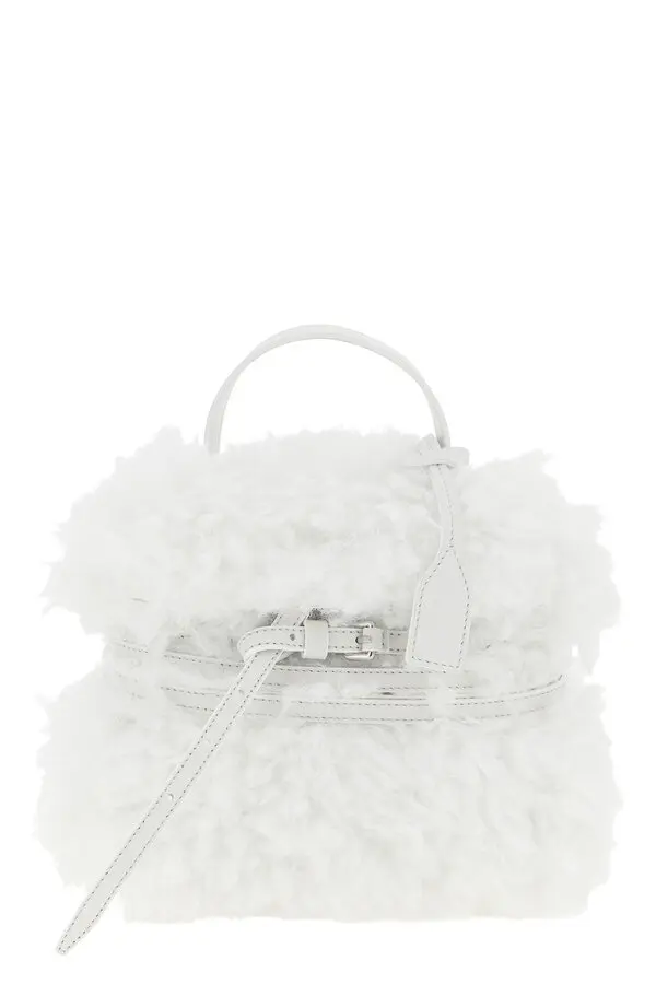 Moschino Tie Me Small Handbag - White