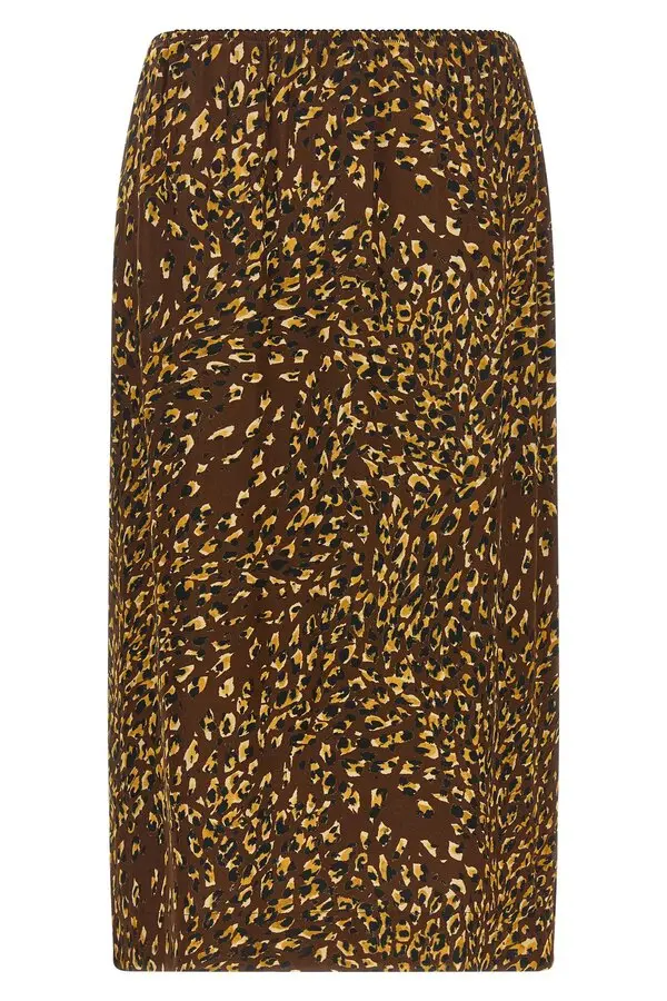 Twin-set Animal Print Midi Skirt