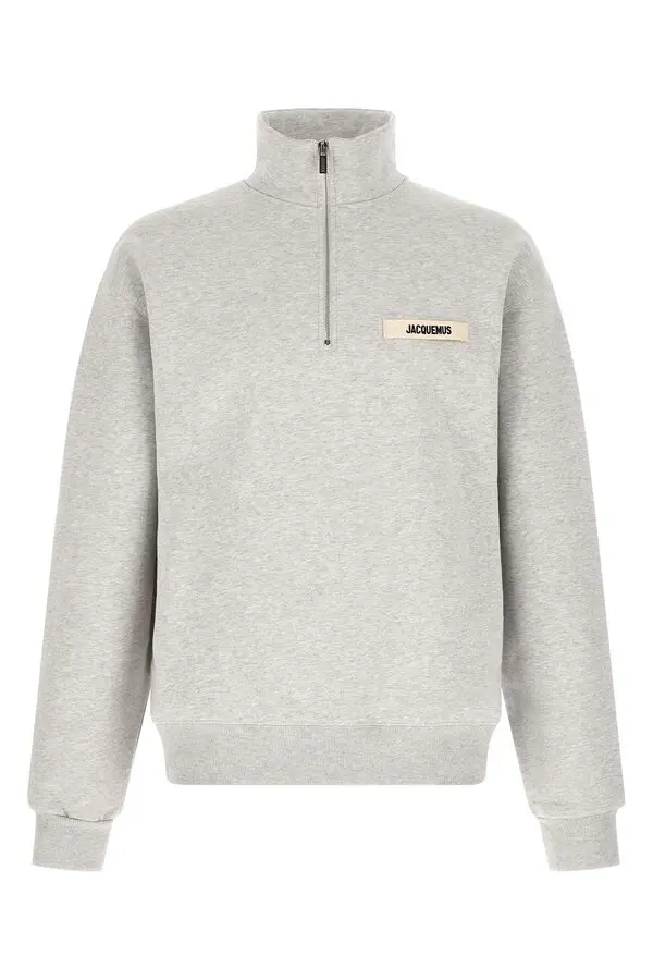 Jacquemus Le Camionneur Gros-grain Sweatshirt - Gray