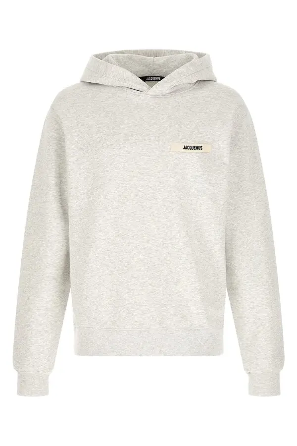 Jacquemus Le Hoodie Gros-grain Hoodie - Gray