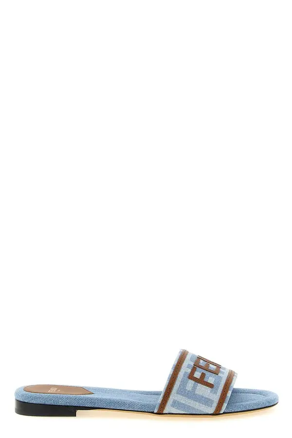 Fendi Denim Sandals - Light Blue