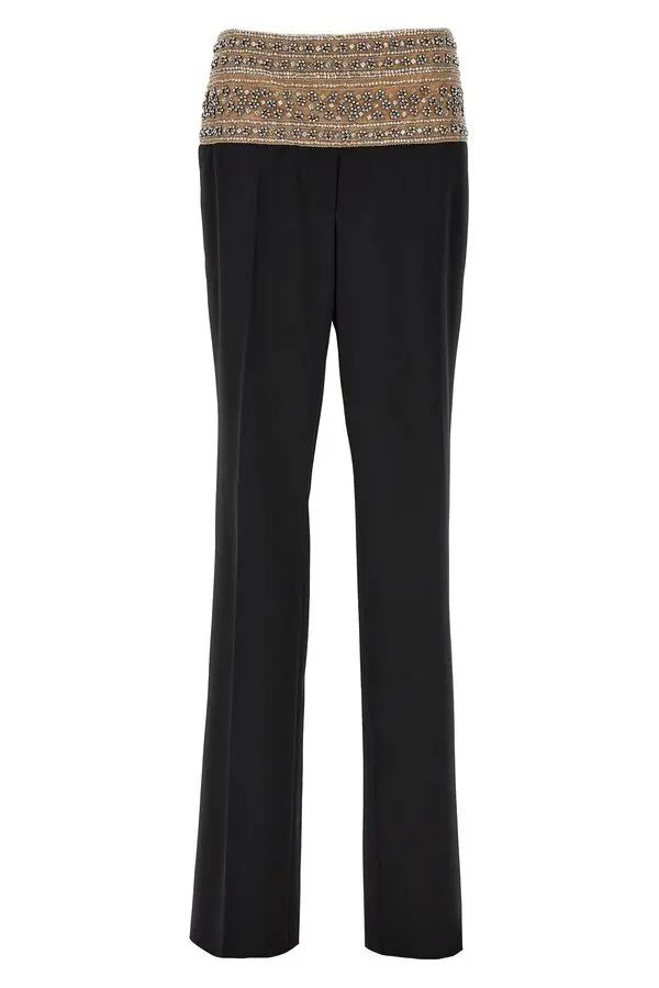 Stella McCartney Crystal-embellished Wool Trousers