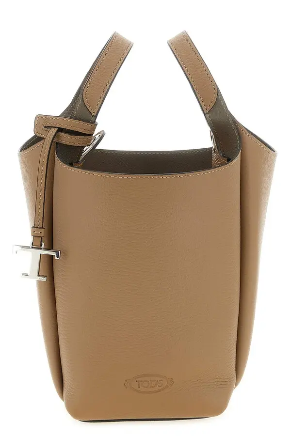 TOD'S T Timeless Mini Bucket Bag - Brown
