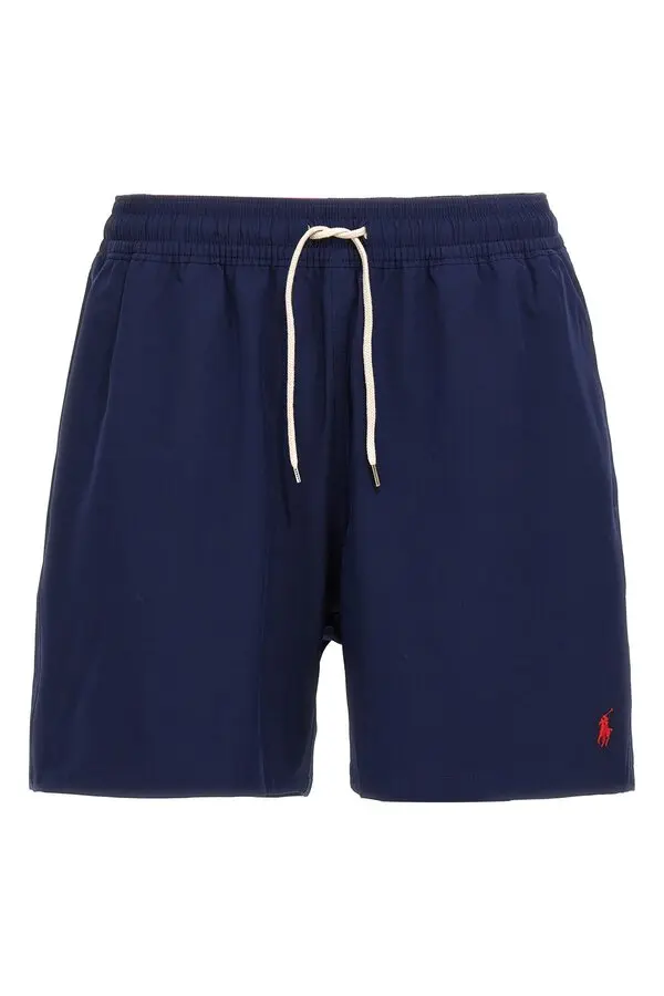 Polo Ralph Lauren Logo Embroidery Swim Shorts - Blue