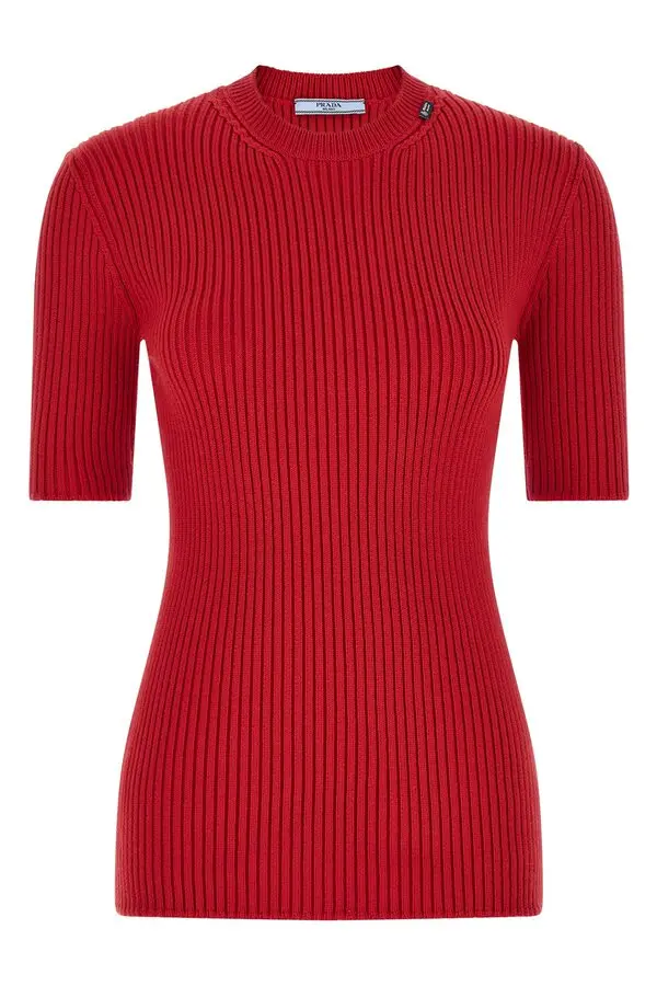 Prada Ribbed Virgin Wool Sweater