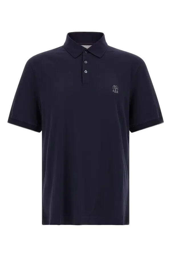 Brunello Cucinelli Logo Piqué Polo Shirt