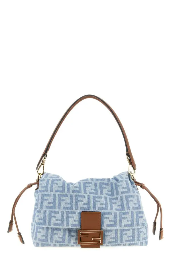Fendi Mamma Baguette Medium Shoulder Bag - Light Blue