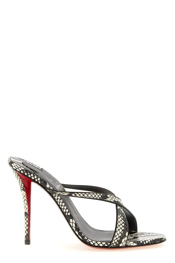 CHRISTIAN LOUBOUTIN Mulazee Cross' Sandals - Gray