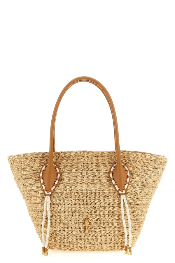 CHRISTIAN LOUBOUTIN Venus Basket Large Shopping Bag - Beige