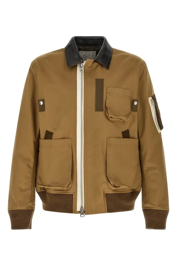 Sacai Leather Collar Blouson