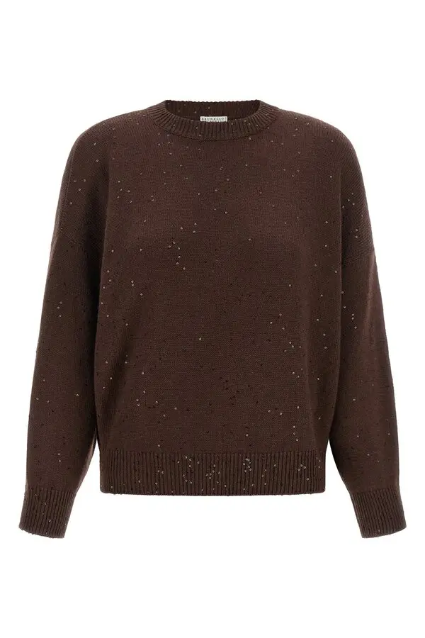 Brunello Cucinelli Brunello Cucinieli Diamante Sweater - Brown