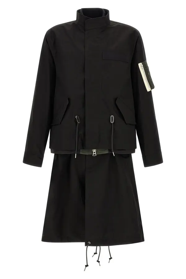 Sacai Nylon Twill X Rip Stop Coat