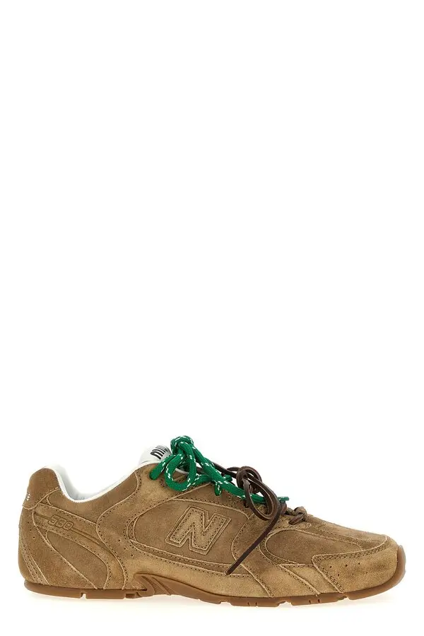 Miu Miu Suede Mesh "530 Sl" Sneakers - Beige