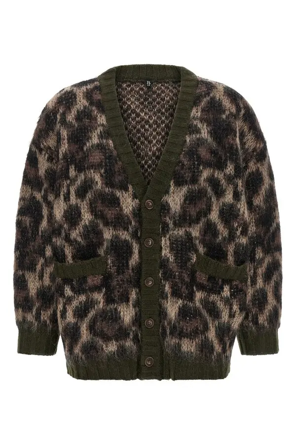 R13 Animal Print Cardigan