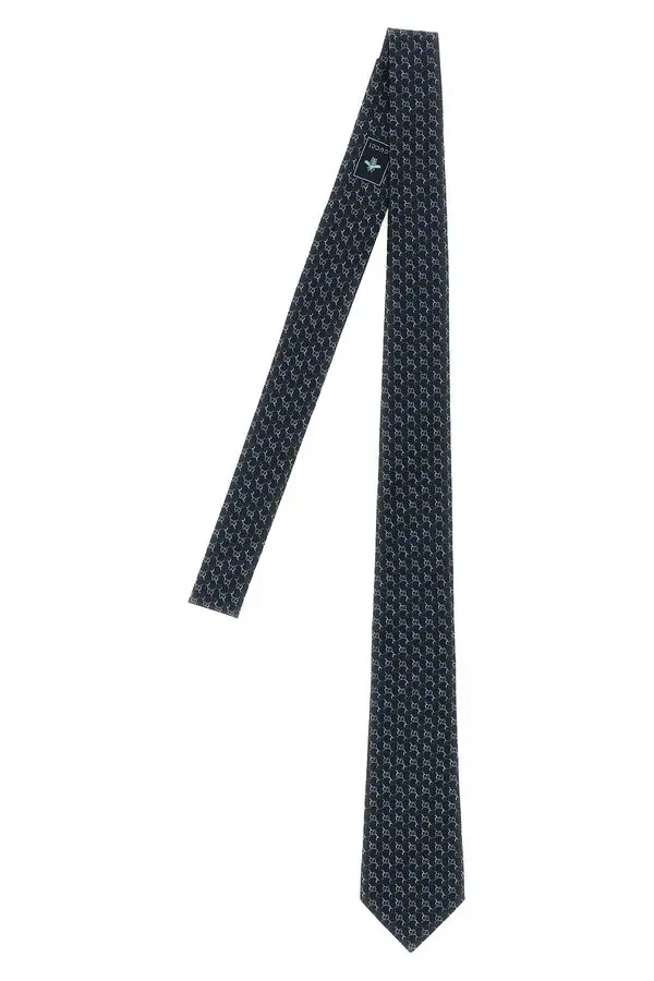 Gucci Gg Silk Tie - Blue