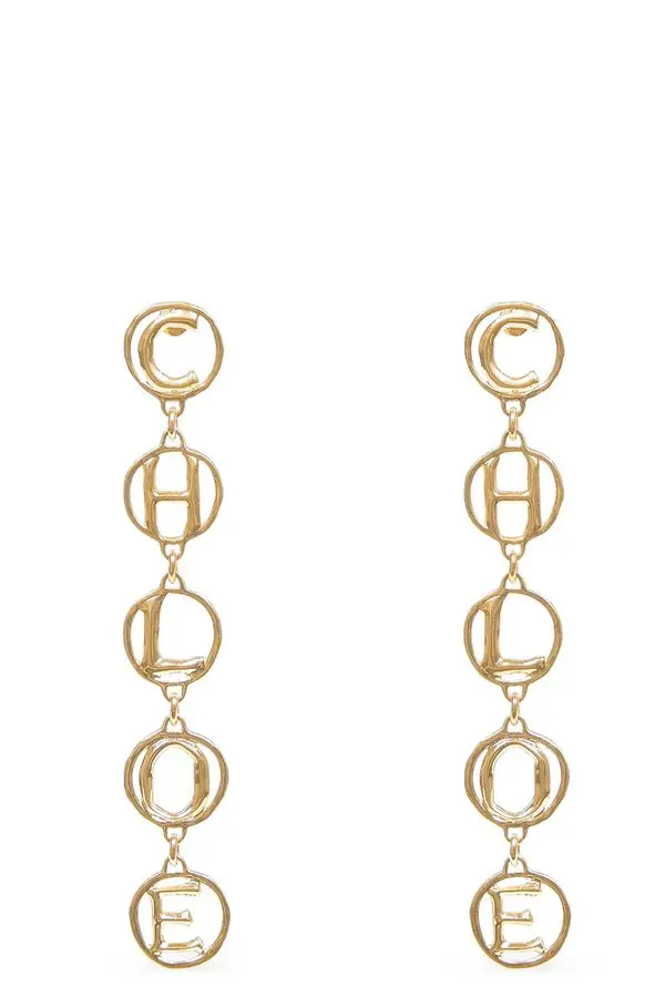 Chloé Script Pendant Earrings