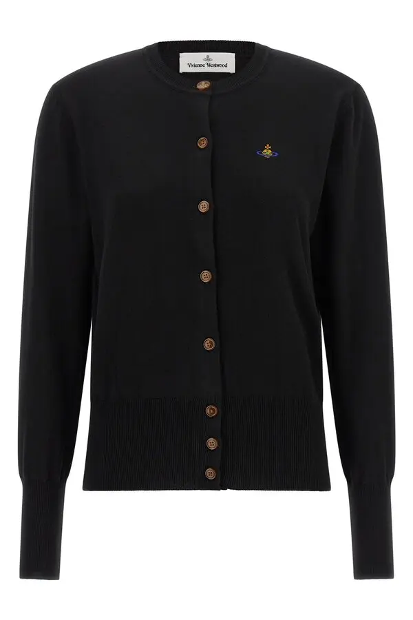 VIVIENNE WESTWOOD Bea Crew-neck Cardigan - Black