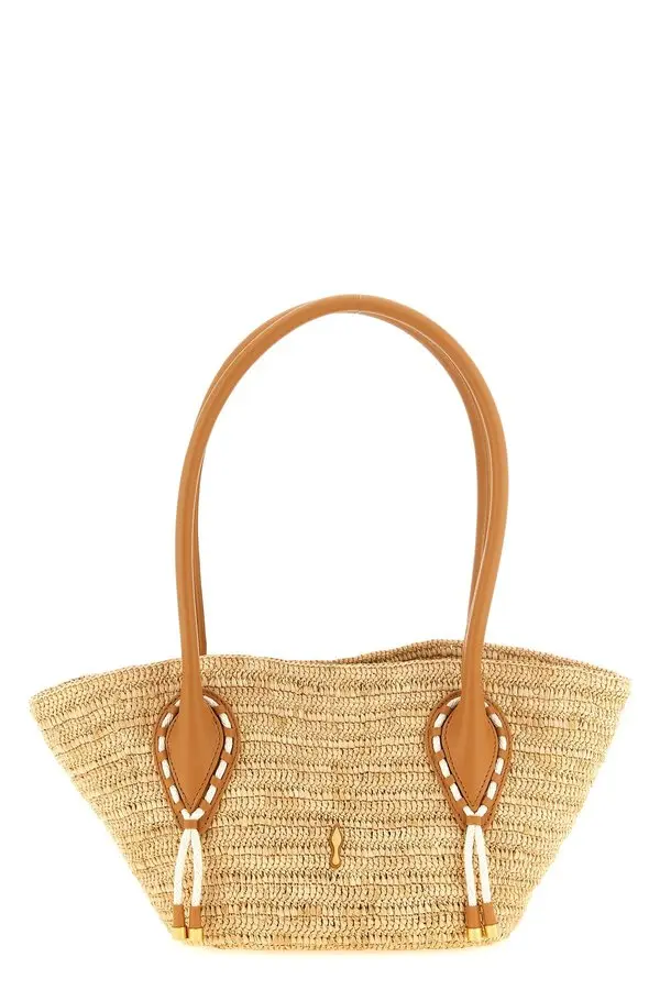 CHRISTIAN LOUBOUTIN Venus Basket' Mini Shopping Bag - Beige