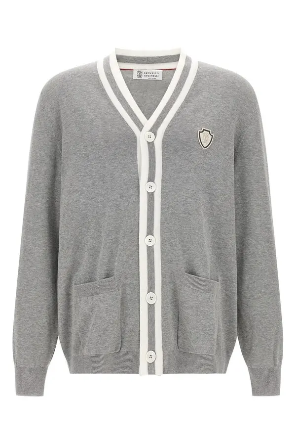 Brunello Cucinelli Heraldic Logo Cardigan