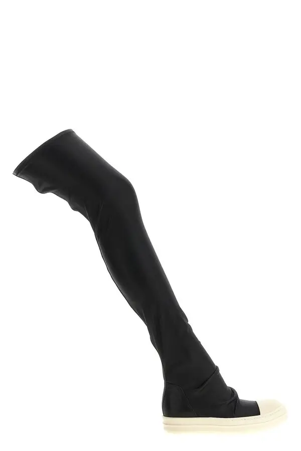 Rick Owens High Stocking Sneakers - Black
