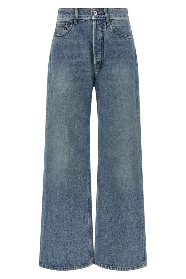 Miu Miu Logo Embroidery Denim Jeans