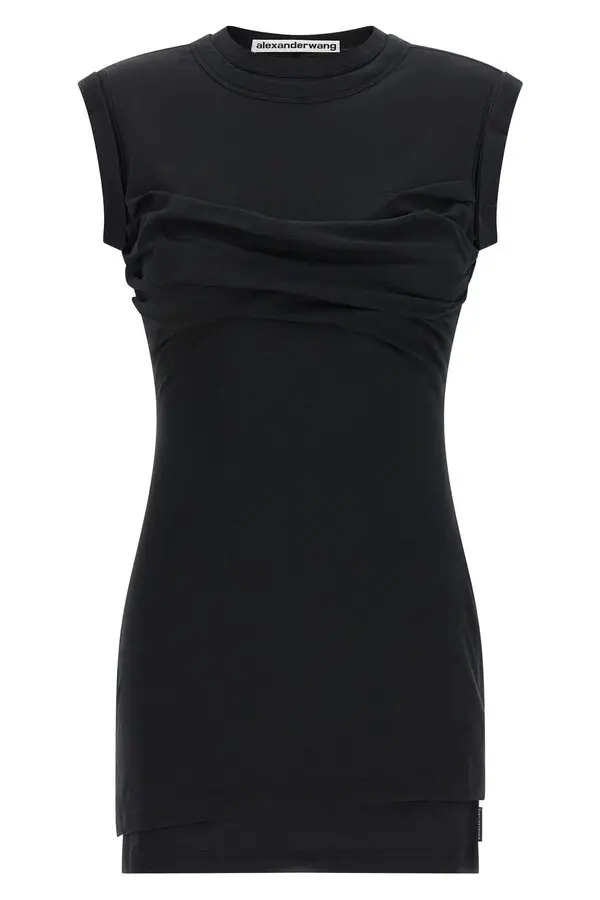Alexander Wang Twisted Bust Layered Mini Dress
