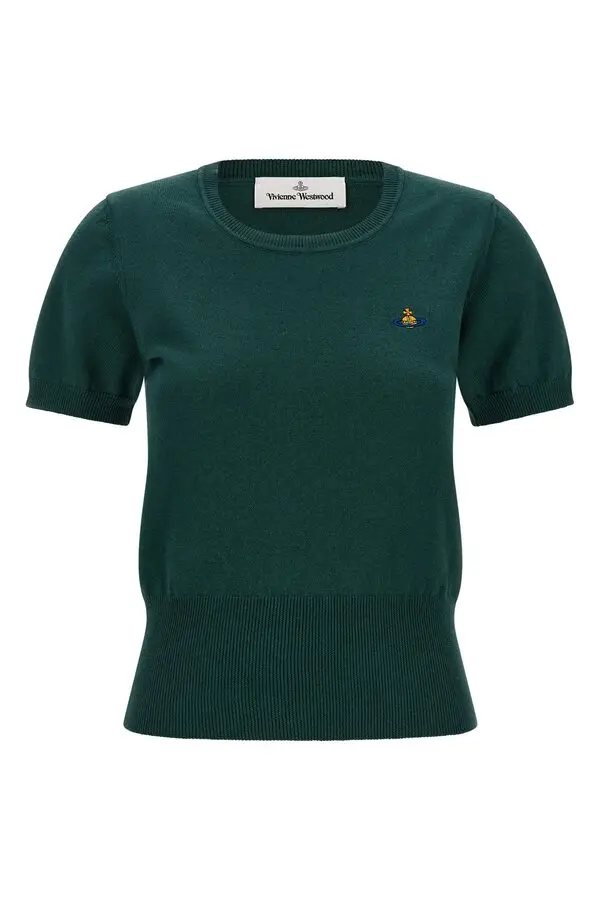 VIVIENNE WESTWOOD Bea Cotton-cashmere Knit Top - Green
