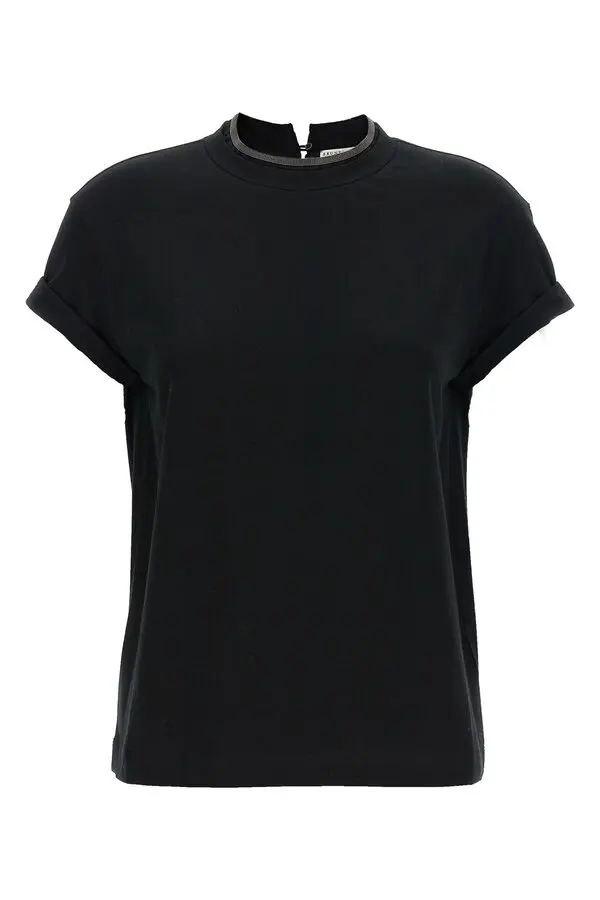 Brunello Cucinelli Monile Crew-neck T-shirt - Black