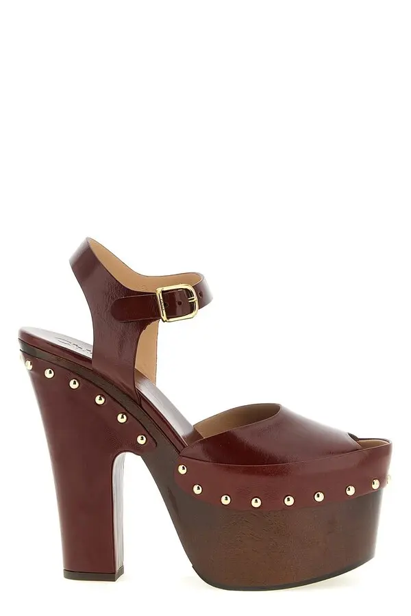 Chloé Meret Platform Clog - Bordeaux