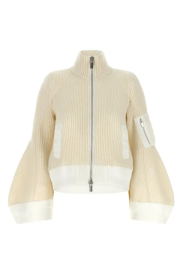 Sacai Nylon Twill X Wool Knit' Blouson