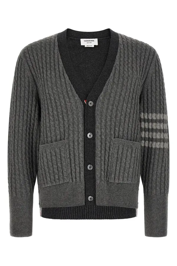 Thom Browne 2-in-1 Trompe L'ail Cardigan - Gray