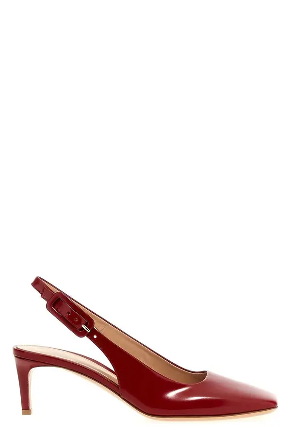 GIANVITO ROSSI Ric Leather Slingbacks - Red