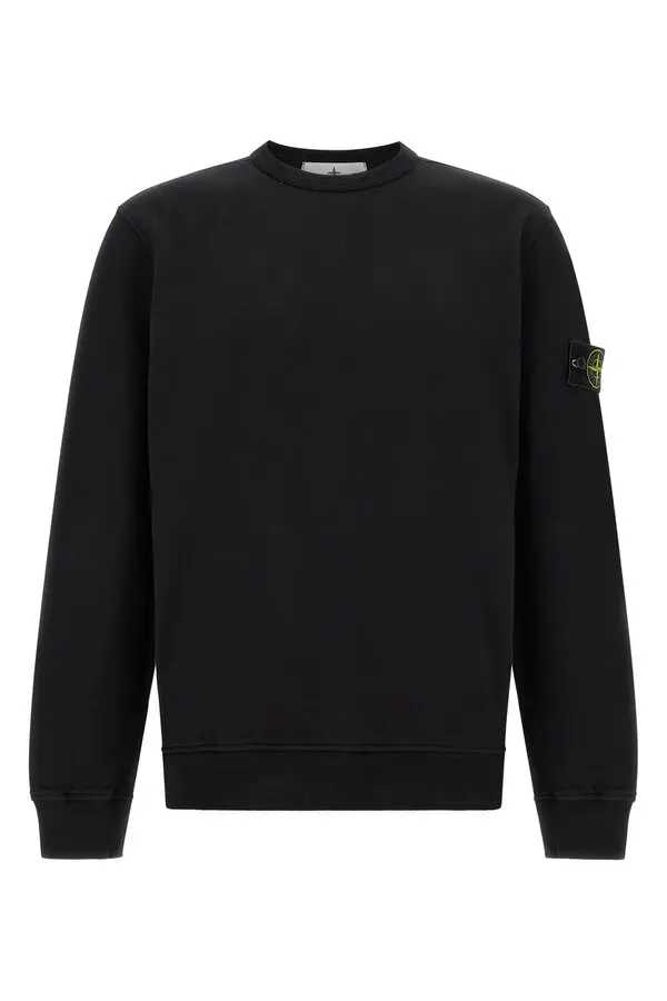 Stone Island Badge Sweatshirt - Black
