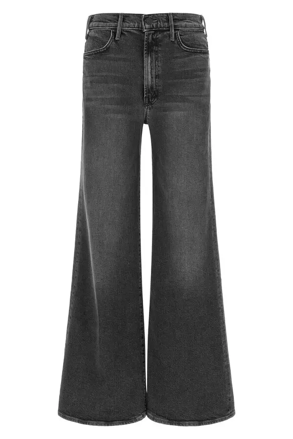 MOTHER The Hustler Roller Sneak Jeans - Gray