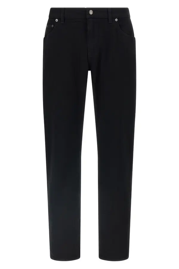 Dolce & Gabbana Logo Plaque Jeans - Black
