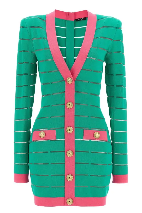Balmain Two-tone Knit Dress