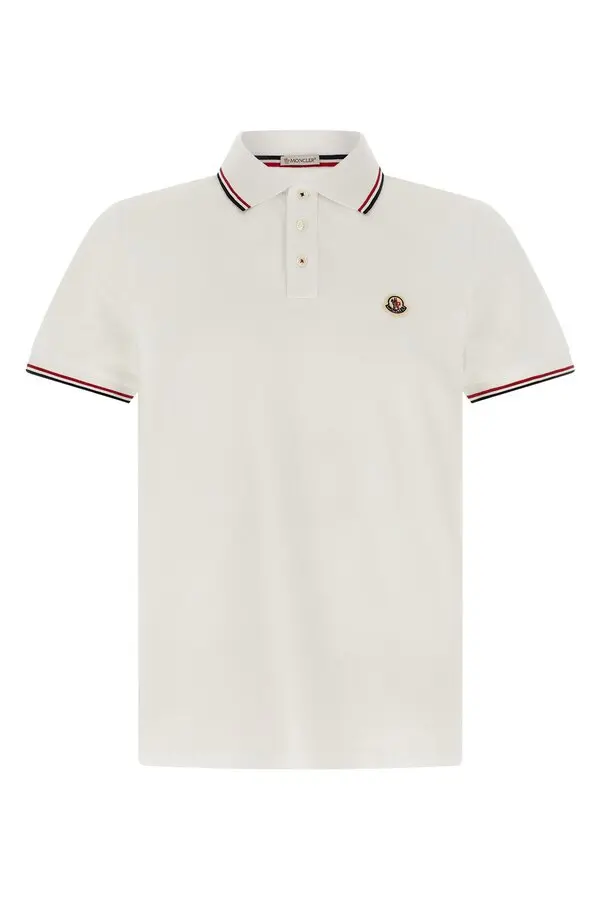 Moncler Tricolor Trim Polo Shirt