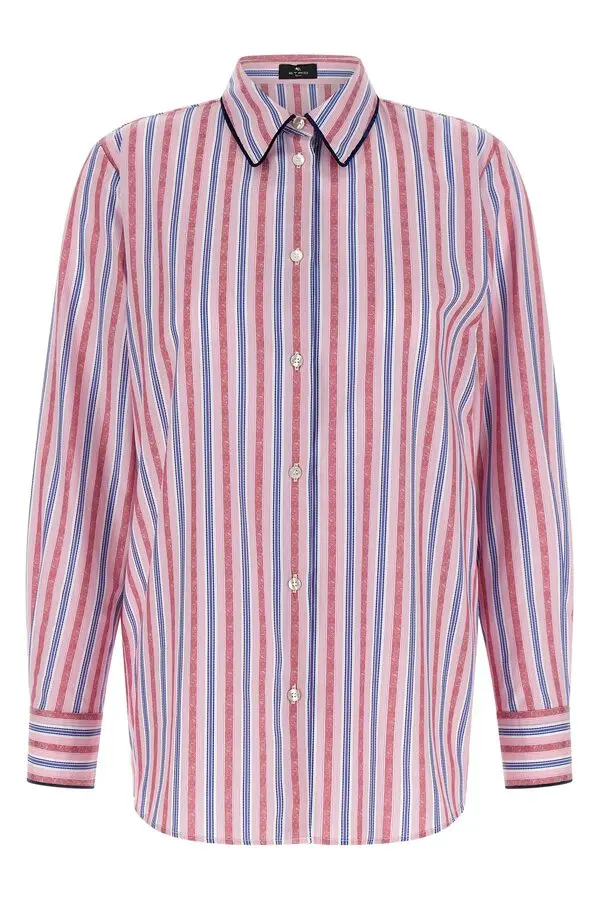 Etro Fil Coupé Striped Cotton Shirt