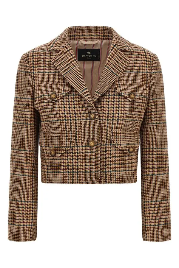 Etro Prince Of Wales Blazer - Brown