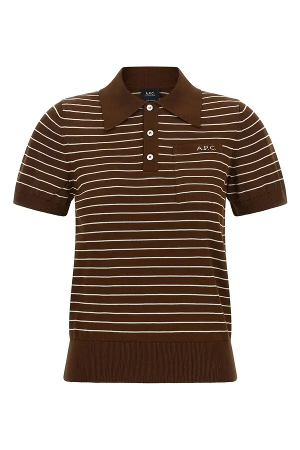 A.p.c. Aline Striped Polo Shirt