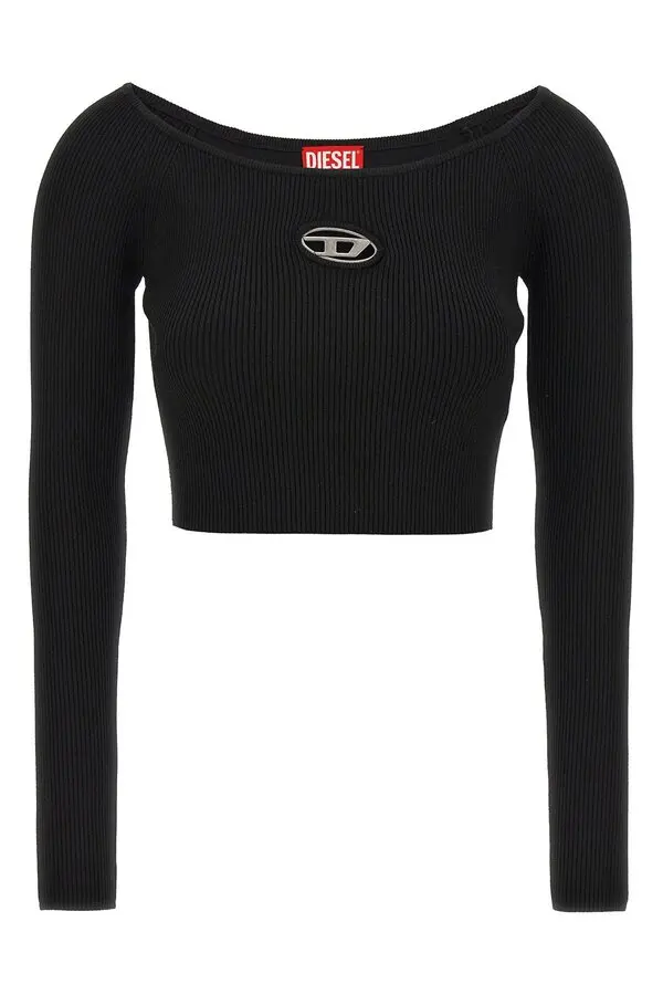 DIESEL® M-vera-ls Ribbed Crop Sweater