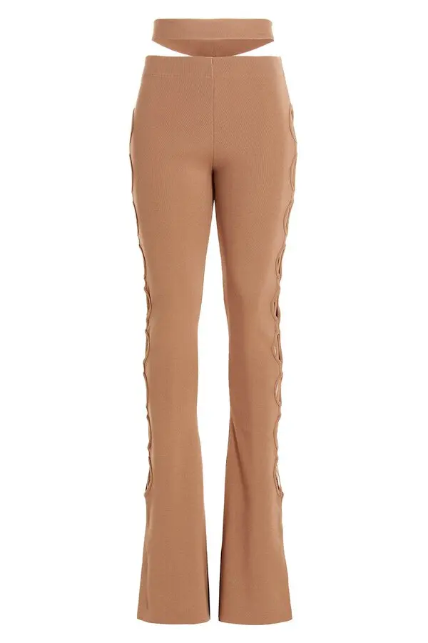 ANDREĀDAMO Cut Out Pants With Lacing