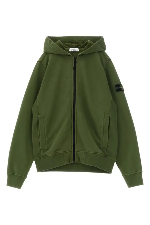 Stone Island Cotton Zip-up Hoodie