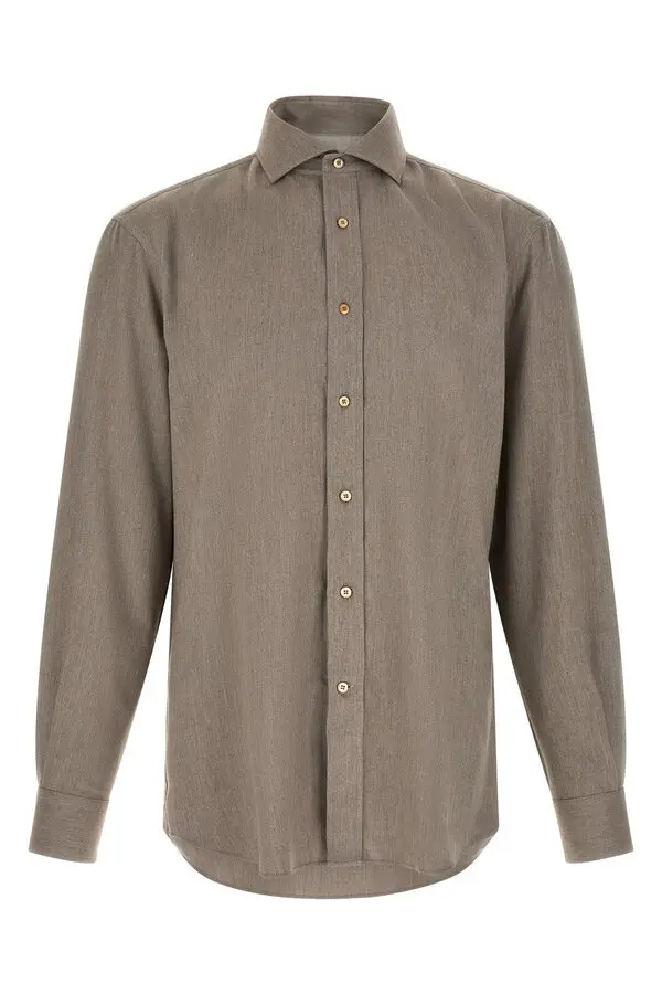 Brunello Cucinelli Herringbone Shirt - Gray