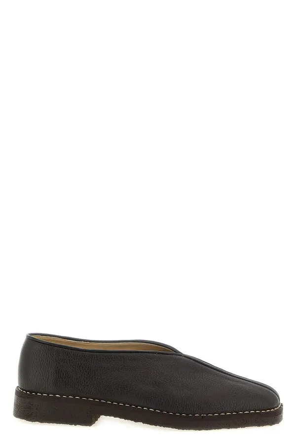 LEMAIRE Piped Crepe Slippers - Brown