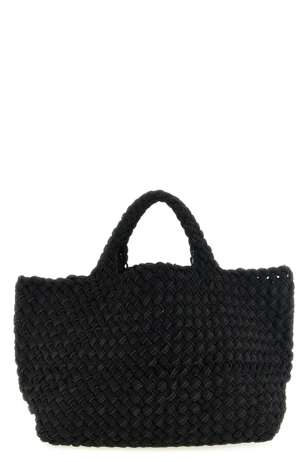 NAGHEDI St. Barths Double Weave Shopping Bag - Black