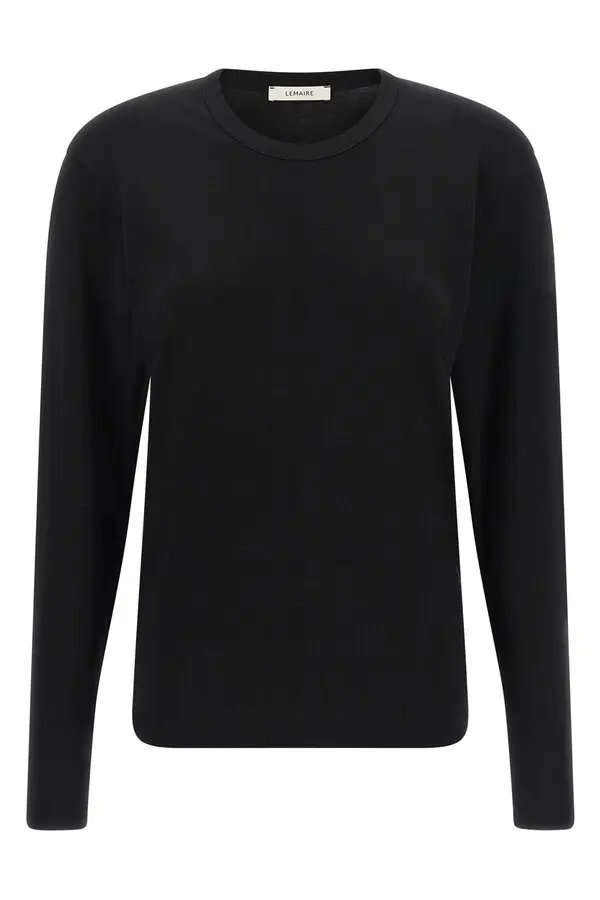 LEMAIRE Cotton Sweater - Black