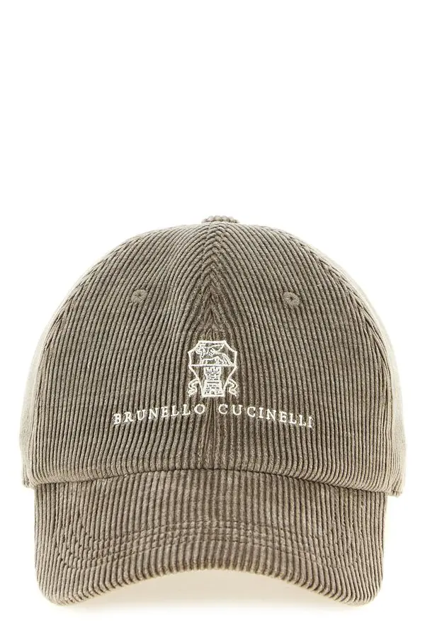 Brunello Cucinelli Corduroy Baseball Cap - Gray