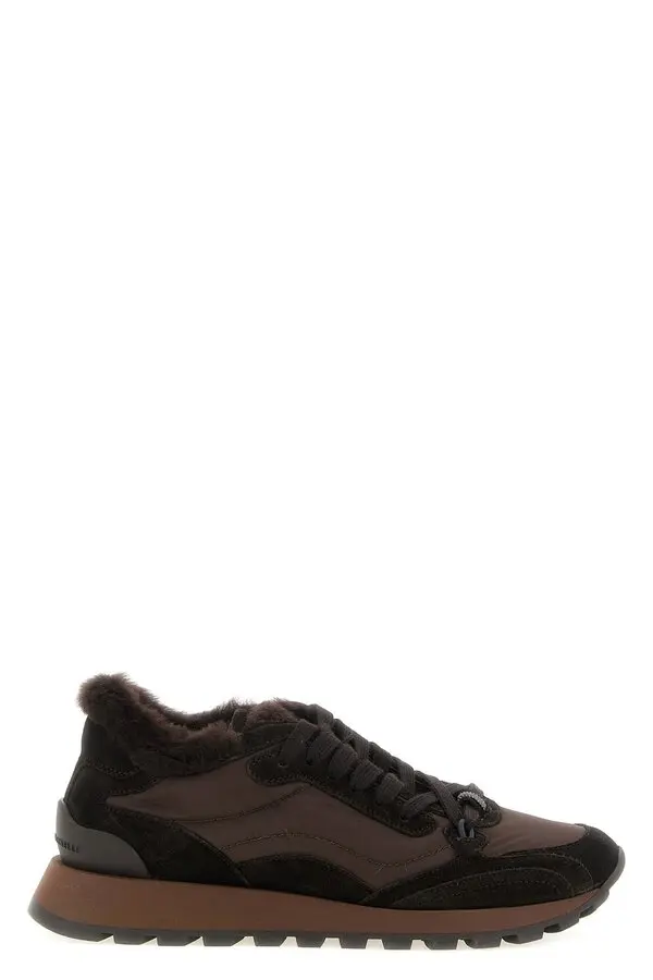 Brunello Cucinelli Active Suede And Techno Fabric Sneakers